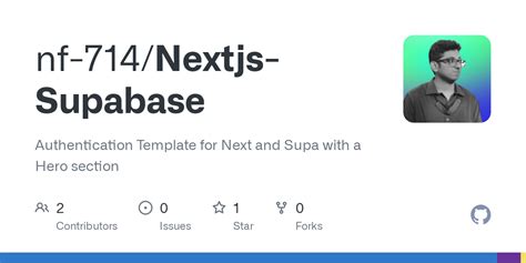 Github Nf 714nextjs Supabase Authentication Template For Next And Supa With A Hero Section