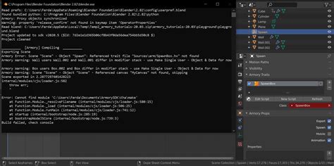 SDK Error And Code Editor Issue Armory D Armory GitHub