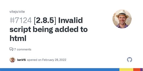 Invalid Script Being Added To Html Issue Vitejs Vite GitHub