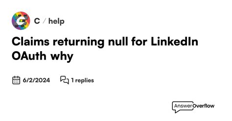 Claims Returning Null For Linkedin Oauth Why C