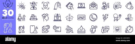 Third Party Waterproof And Approved Line Icons Pack For Web App