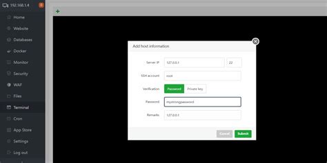 local login not working ssh localhost aapanel free hosting