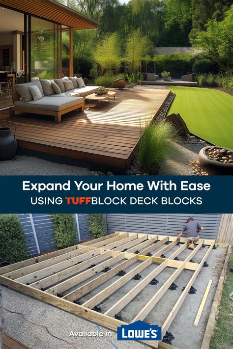 Floating Deck Using Tuffblock Deck Blocks Low Profile Garden Design Artofit