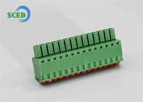 3 50mm Green Female Plug In Industrial Terminal Blocks Connectors 8a