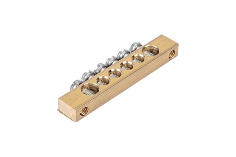 Шина PEN земля-ноль REXANT 6x9 мм 6/2 6 групп/крепеж по краям 11-2365 ...