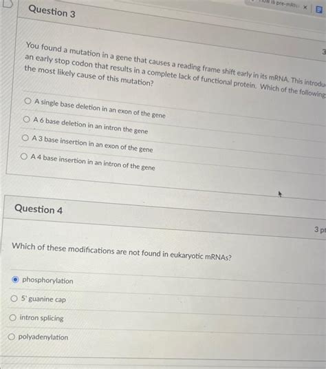 Solved You Found A Mutation In A Gene That Causes A Reading