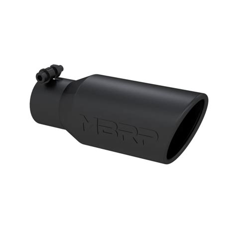 Universal Tip 4 Od Black Angled Rolled End 2 34 Inlet 10 Length