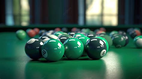 당구대에 풀 공 세트 녹색 당구대에서 3d 그림 당구 공 고화질 사진 사진 배경 일러스트 및 사진 무료 다운로드 Pngtree