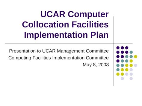 Ppt Ucar Computer Collocation Facilities Implementation Plan