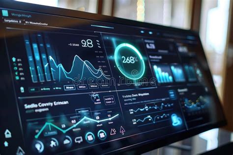 Smart Home Digital Dashboard Displaying Real Time Energy Usage And Conservation Tips For Optimal