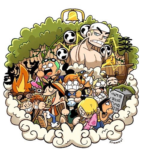 Nami Nico Robin Monkey D Luffy Roronoa Zoro Sanji And More One Piece Drawn By Frammu