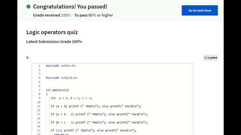 Coursera C For Everyone Programming Fundamentals Week 3 Quizzes All 4 Quizzes Youtube