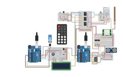 Circuit Design Copy Of Servo With Lcd And I2c To Rc Sensor Platform Tinkercad