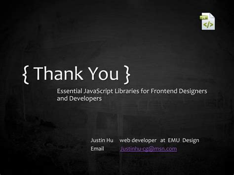 Javascript Library Toolbox Ppt