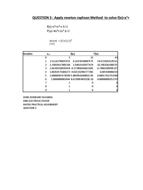 Dumisani Maths Prac Assignment Pdf Computational Science