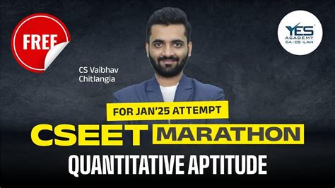 cseet quantitative aptitude maths marathon jan 2025 cs vaibhav