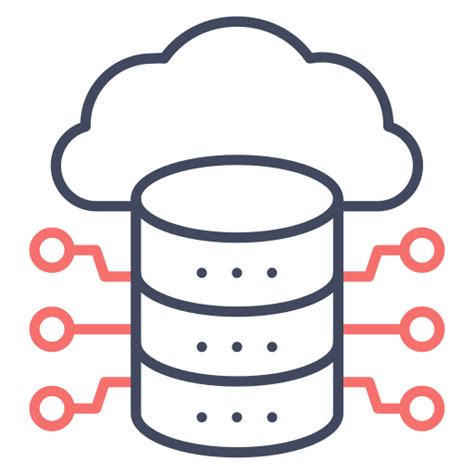 Cloud Database Generic Color Outline Icon