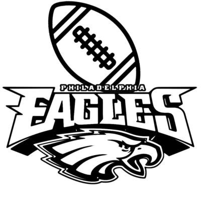 Philadelphia Eagles Logo And Ball Coloring Page Download Print Or