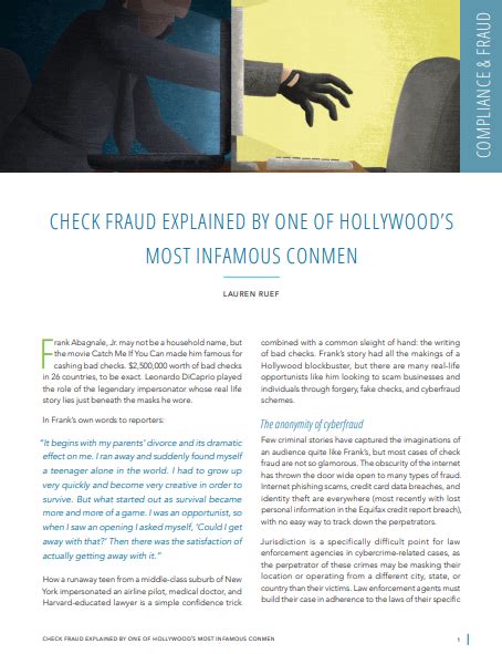 Check Fraud Explained By One Of Hollywoods Most Infamous Conmen