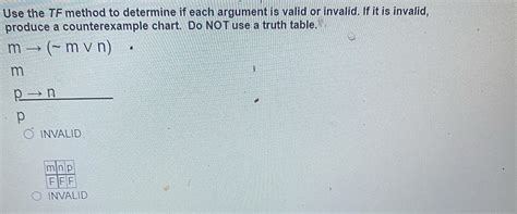 Solved Question 6 How To Solve Use The Tf Method To Determine If
