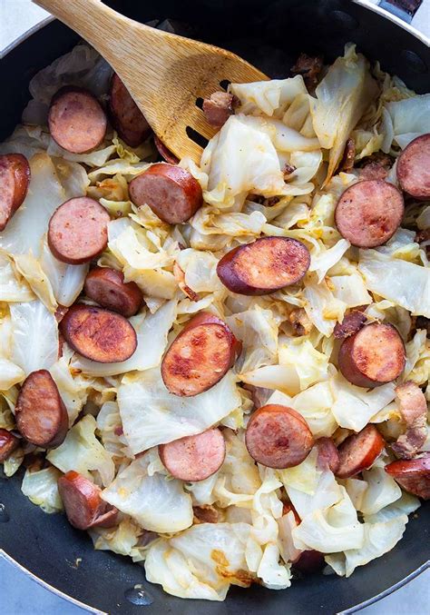 Ukrainian Style Fried Cabbage And Kielbasa The Kitchen Magpie Low Carb