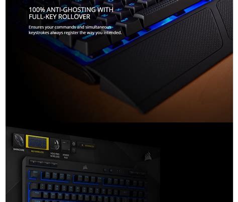 Corsair K Wireless Mechanical Gaming Keyboard Blue Led Backlight Cherry Mx Red Pclive Computer