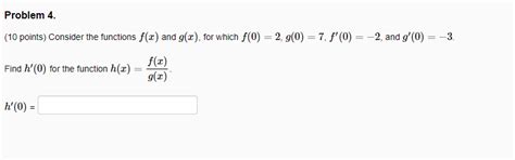 Solved Problem 4 10 Points Consider The Functions Fc