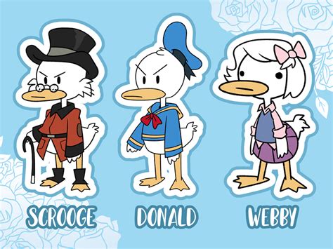 Ducktales 2017 Vinyl Sticker Pack Scrooge Donald Huey Dewey Louie