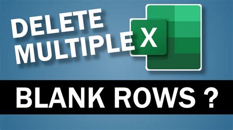 How To Delete Multiple Blank Rows In Excel In Under 1 Minute Youtube