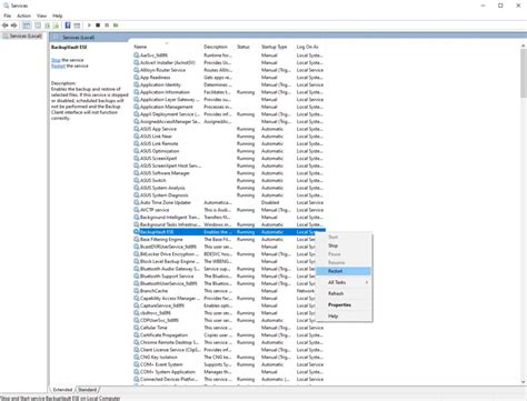 How To Restart The BackupVault Pro Service On Windows Help Centre