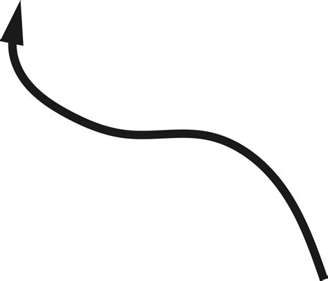 Download Hand Drawn Curved Arrow Shape Arrow Line