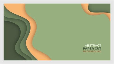 벡터 3d 추상 노란색과 녹색 종이 잘라 현실적인 배경 프리미엄 벡터