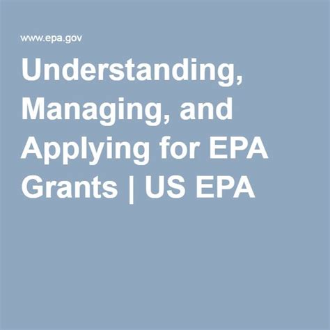 Us Epa Grant Writing Grants Epa