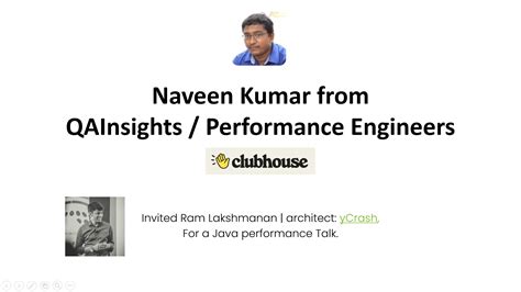 Qainsights Clubhouse 2021 Java Performance Talk Ycrash