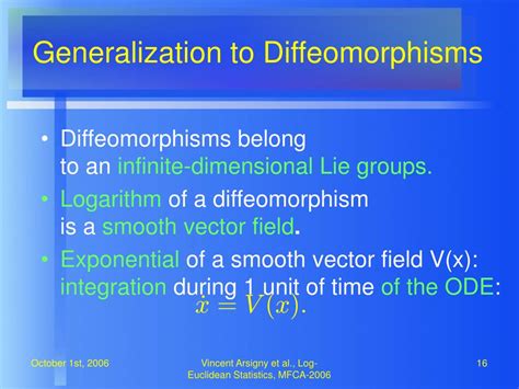 Ppt Statistics On Diffeomorphisms In A Log Euclidean Framework