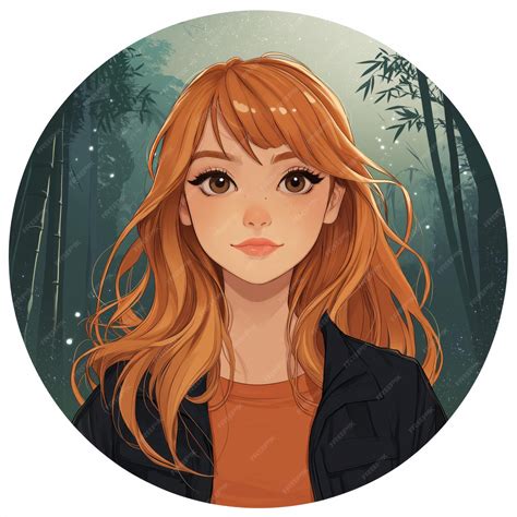 Cute Beautiful Young Girl Cartoon Avatar Illustration Premium Ai