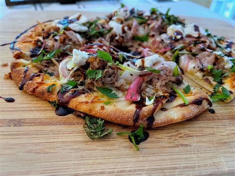 Pulled Pork Flatbread With Blackberry Ginger Bbq Sauce Olive This