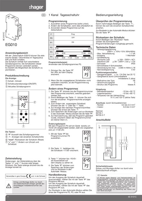 Hager Eh010 Timer Wiring Diagram Hager Breaker