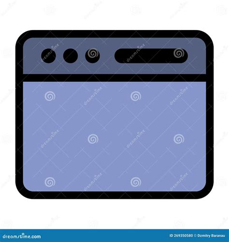 Browser Icon Line Isolated On White Background Black Flat Thin Icon On Modern Outline Style