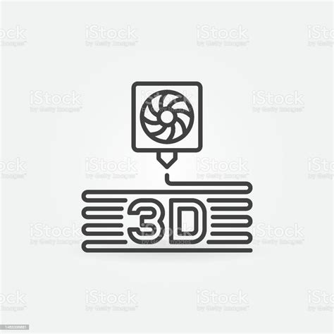 3d 프린터 압출기 벡터 인쇄 개념 얇은 선 아이콘 3차원 형태에 대한 스톡 벡터 아트 및 기타 이미지 3차원 형태 개념 계획 Istock