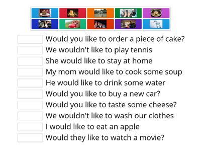 Would Like Vs Like Teaching Resources