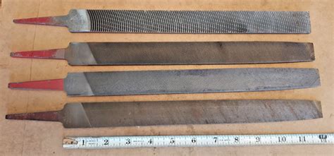 Lot Of 4 12 Simonds Files 2 X Nucut Flat Bd 1 X Mill Bd 1 Whizcut