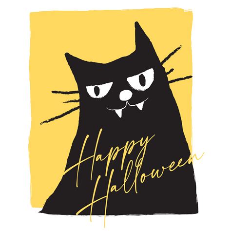 위드 알토 글라스 해피할로윈 검은 고양이 위드굿즈