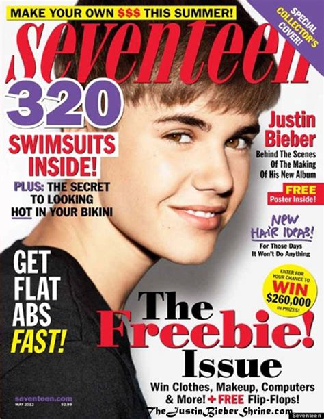 Justin Bieber Seventeen Magazine Photoshoot Pictures May 2012