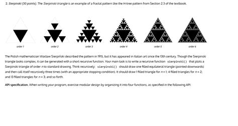 2 Sierpinski 30 Points The Sierpinski Triangle Is