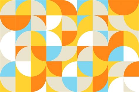Premium Vector Circle And Semicircle Pattern Seamless Geometric