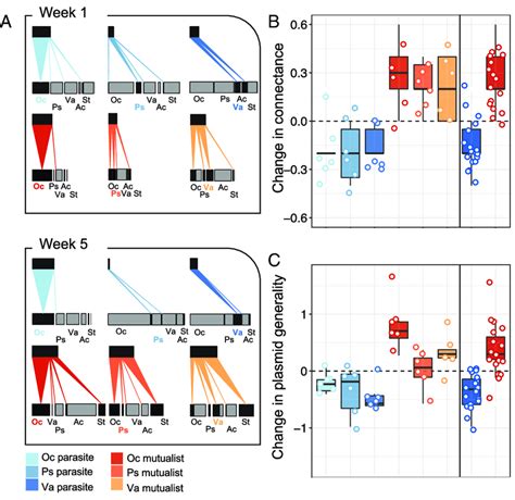 experimental host plasmid networks under mutualistic and parasitic
