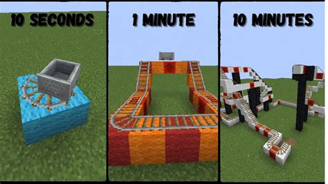 a rollercoaster in 10 seconds 1 minute and 10 minutes youtube