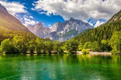 Great Nature Scenery In Slovenian Alps Incredible Summer Landscape On