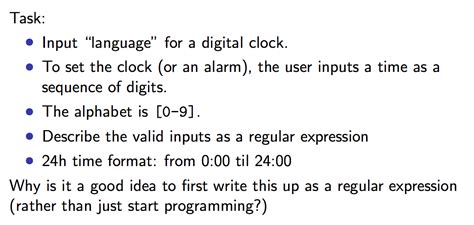 Task Input Language For A Digital Clock To Chegg Com